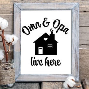 Oma and Opa SVG Oma SVG Opa SVG Oma and Opa Gift Idea Oma and Opa Home ...