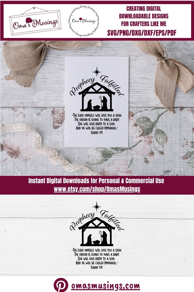 Christmas SVG Jesus SVG Bible Verse SVG Isaiah 7:14 Bible - Etsy