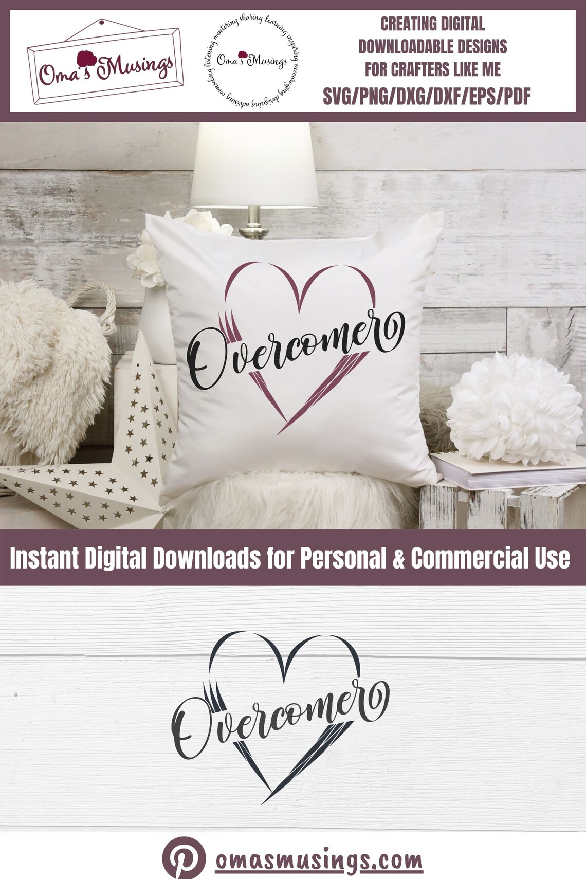 Overcomer Heart SVG Overcomer Saying SVG Overcomer SVG | Etsy