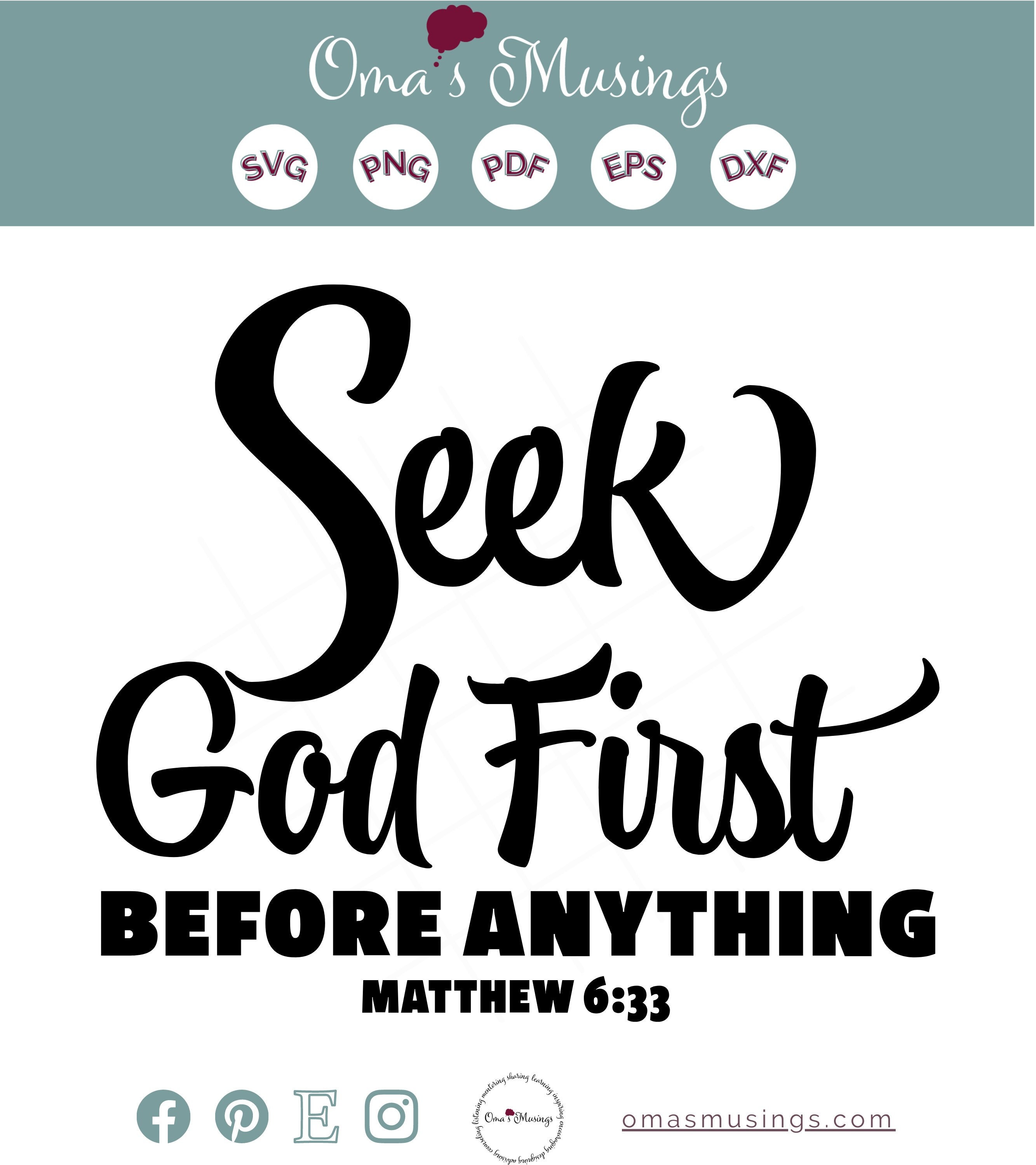 Seek God First