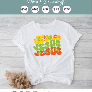 Retro Jesus SVG 70's Jesus Svg Groovy Jesus SVG Wavy - Etsy