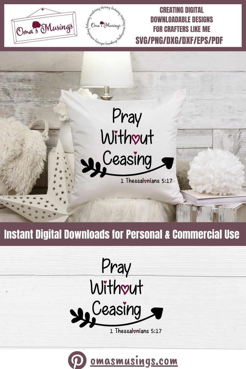 Prayer Svg Pray Without Ceasing Bible Verse SVG 1 - Etsy