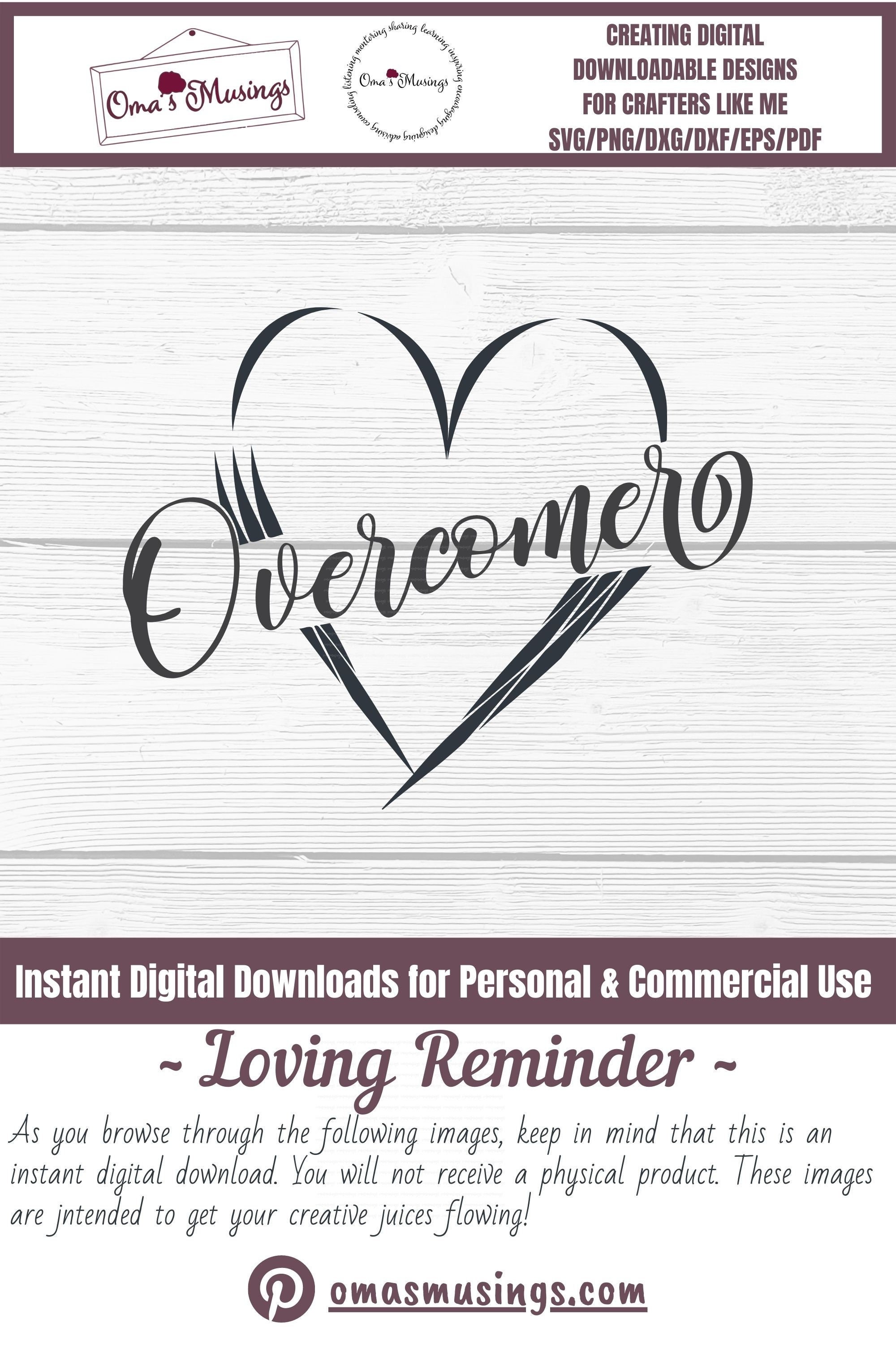 Overcomer Heart SVG Overcomer Saying SVG Overcomer SVG | Etsy