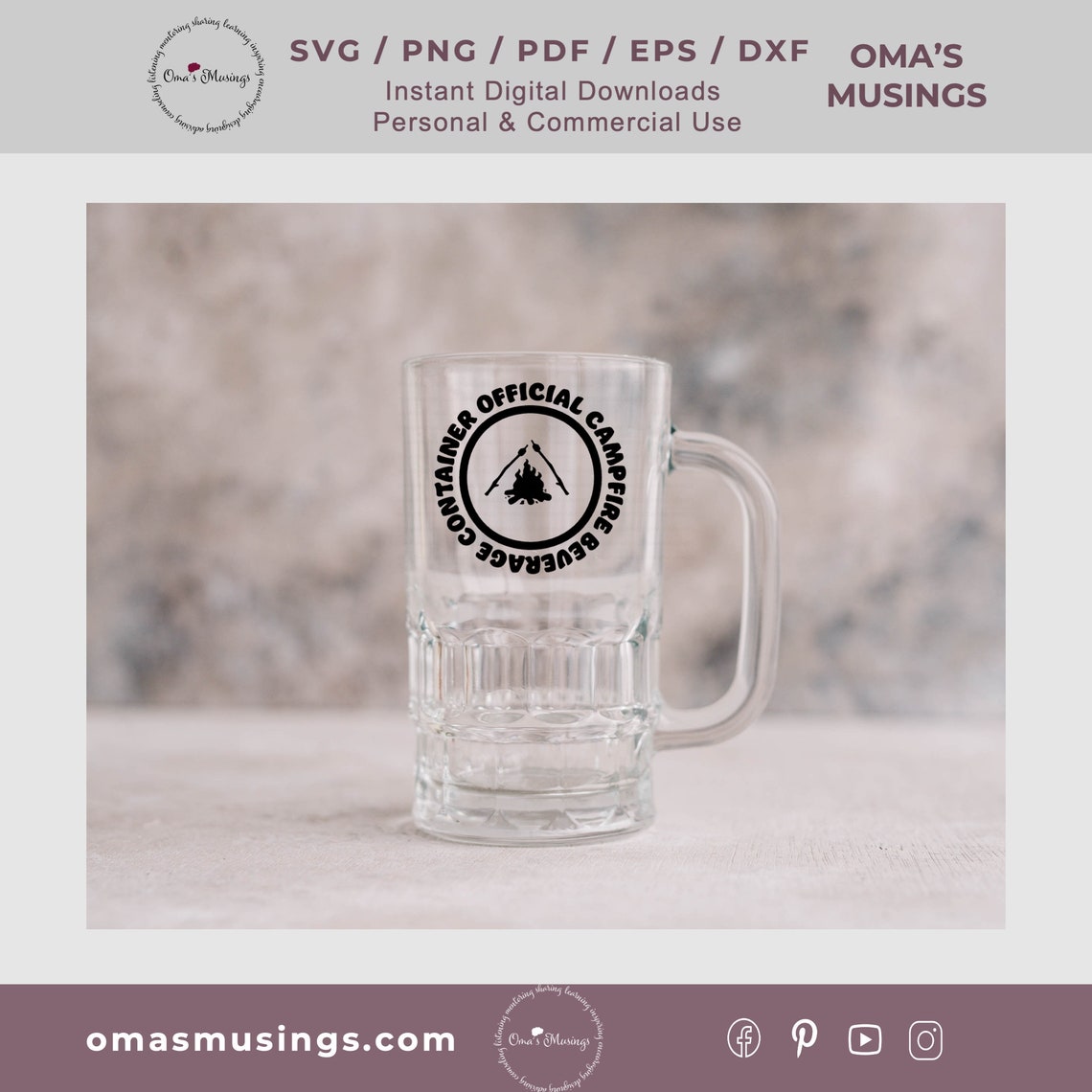 Camping Svg Glamping Svg Camping Beer Mug SVG RV Life | Etsy