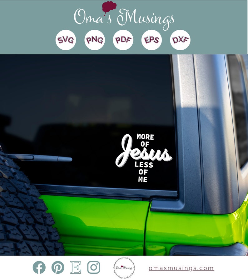 Jesus SVG Christian SVG More of Jesus Less of Me SVG - Etsy
