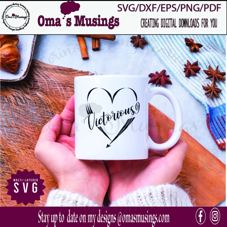 Victorious SVG Victorious Heart SVG Heart SVG | Etsy