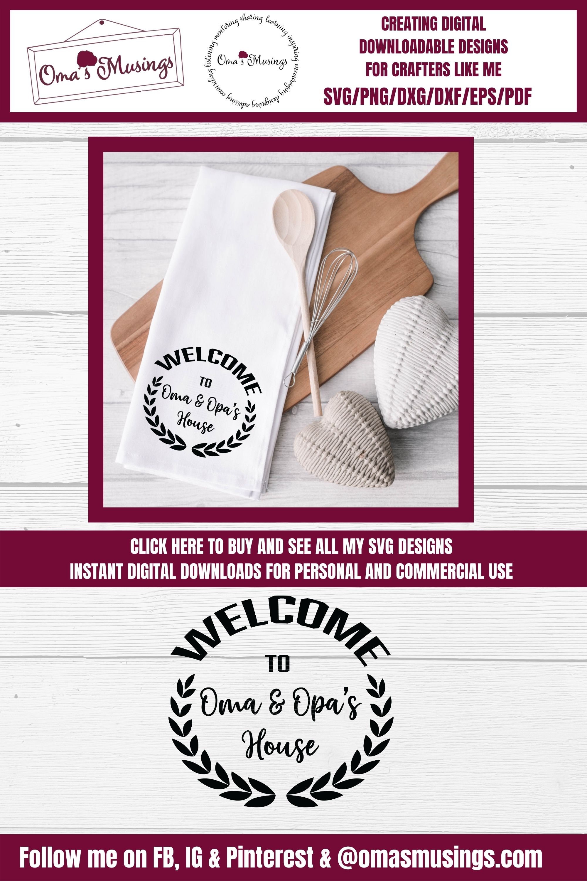 Oma and Opa SVG Oma and Opa's House SVG Welcome to Oma - Etsy