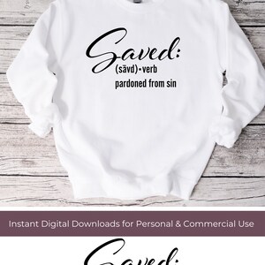Saved SVG Definition of Saved SVG Salvation SVG | Etsy