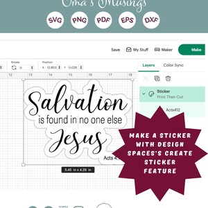 Salvation SVG, Bible Verse SVG, Jesus SVG, Christian Svg, Acts 4:12 ...