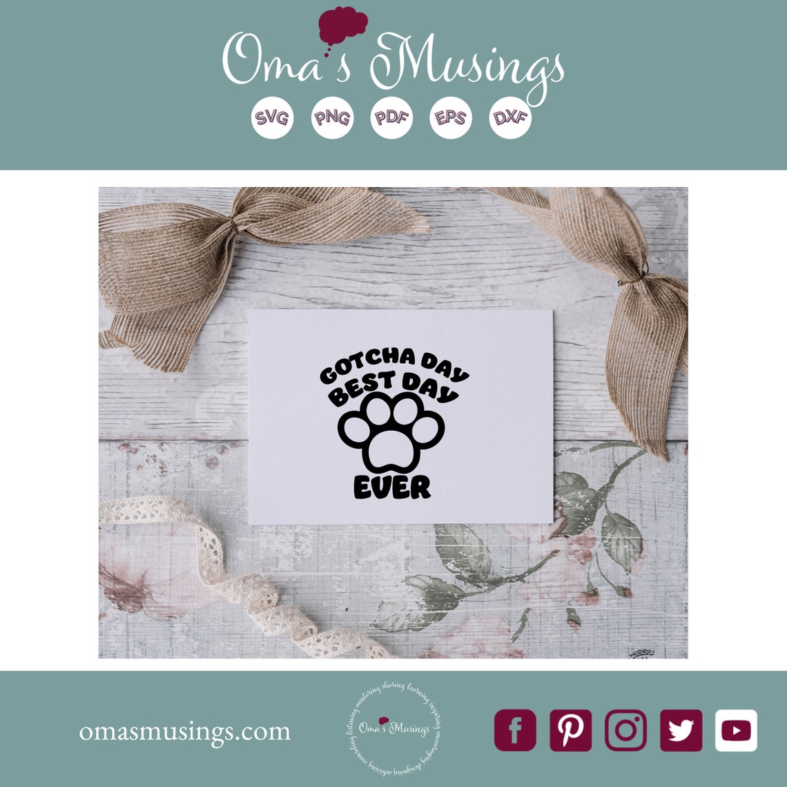 Gotcha Day Best Day Ever W/ Paw Print SVG Gotcha Day SVG - Etsy