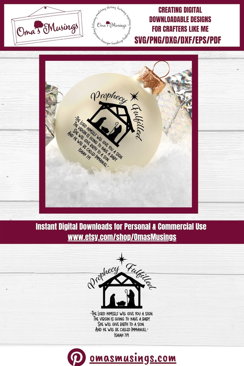 Christmas SVG Jesus SVG Bible Verse SVG Isaiah 7:14 Bible - Etsy