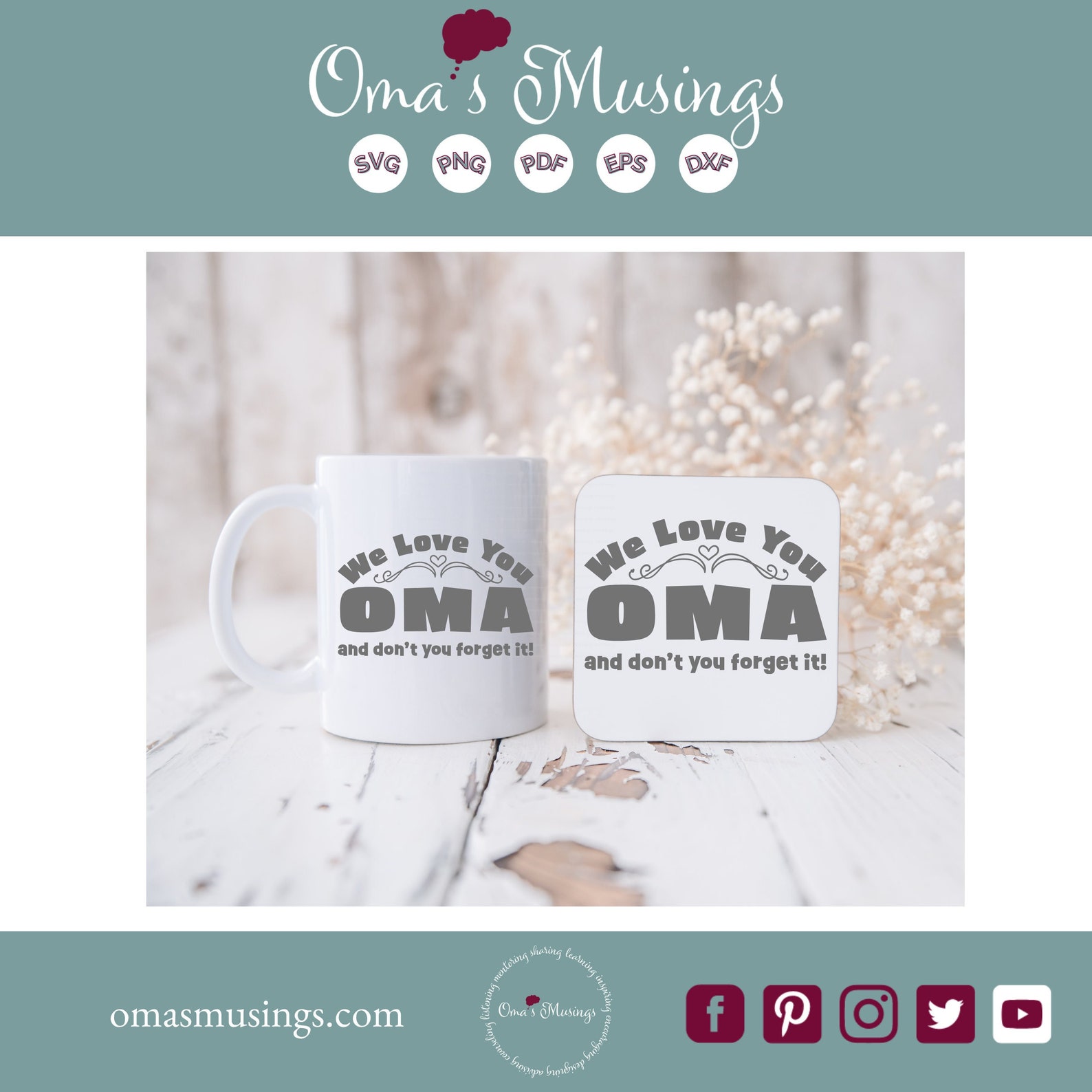 Oma SVG Oma Gift SVG Oma Birthday SVG Mother's Day Svg Digital Download Sublimation File Cricut ...