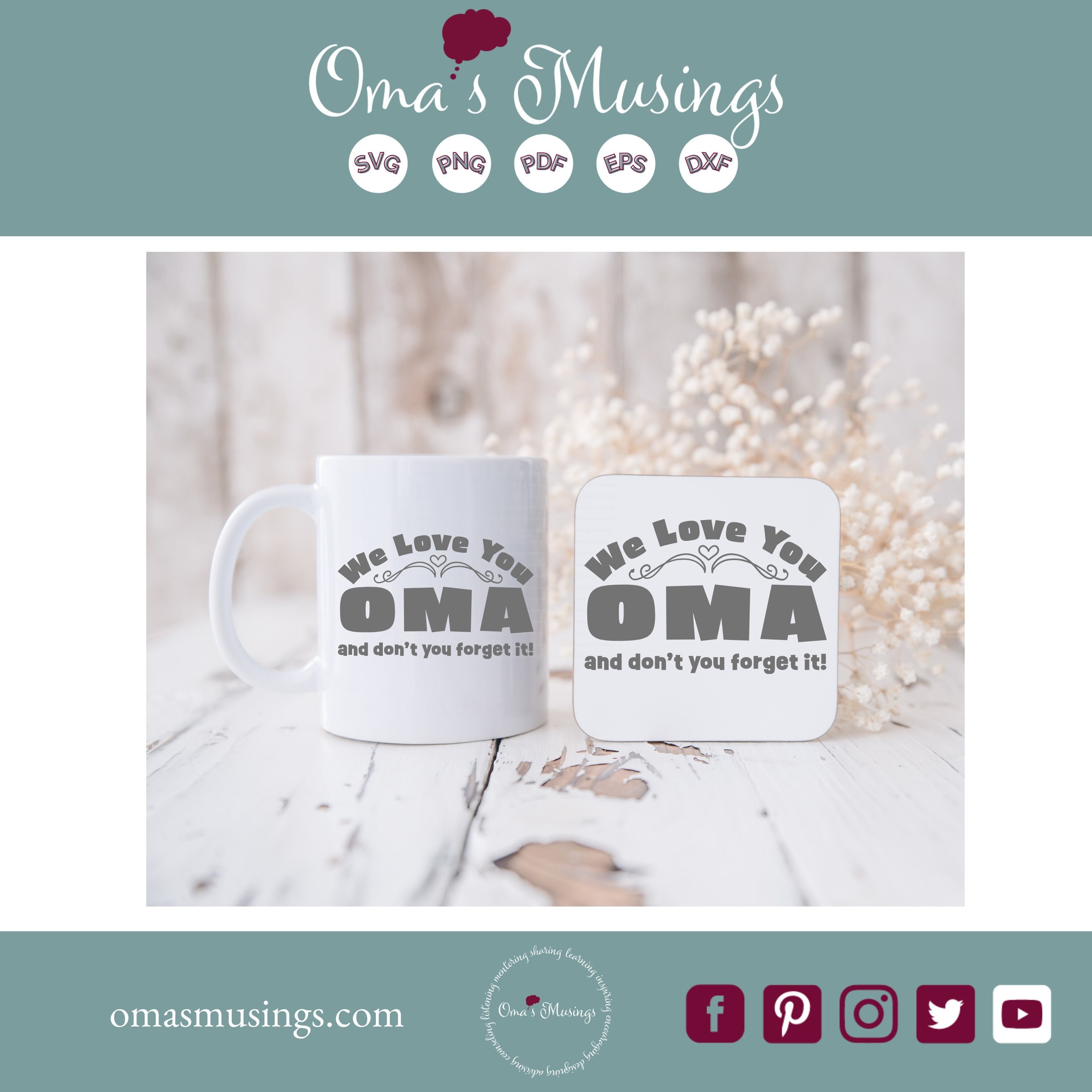 Oma SVG Oma Gift SVG Oma Birthday SVG Mother's Day Svg Digital Download ...