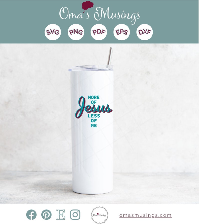 Jesus SVG Christian SVG More of Jesus Less of Me SVG - Etsy