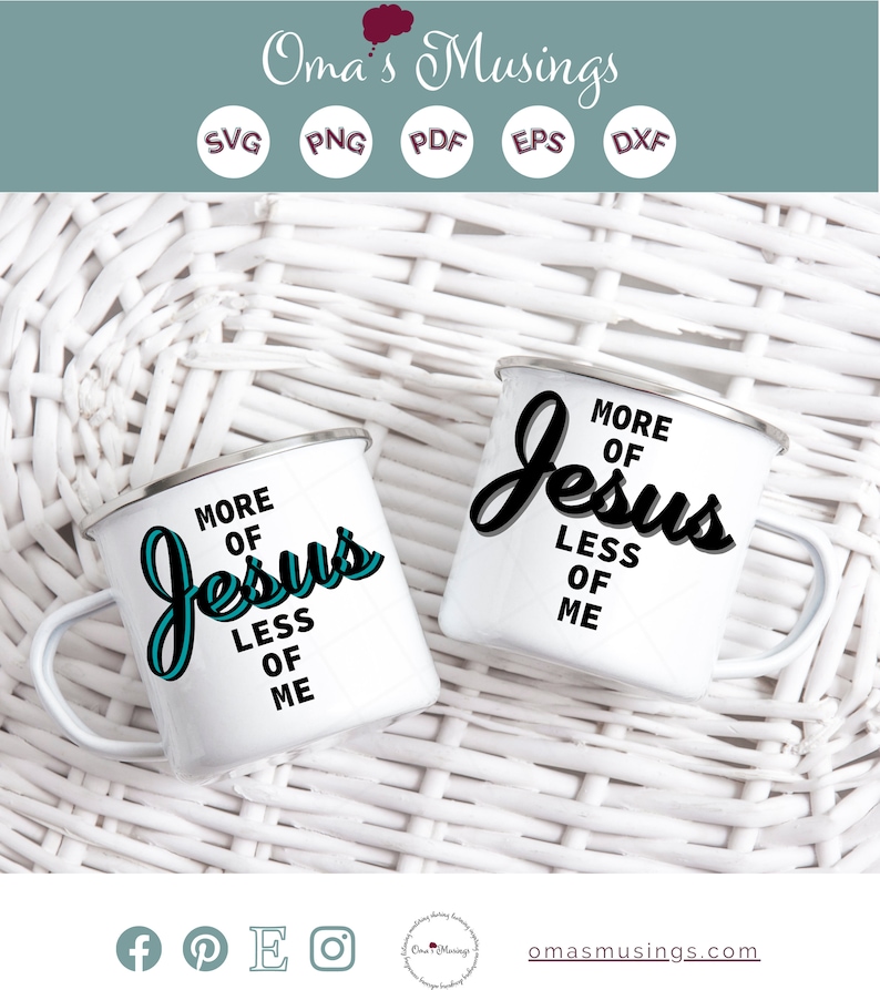 Jesus SVG Christian SVG More of Jesus Less of Me SVG - Etsy