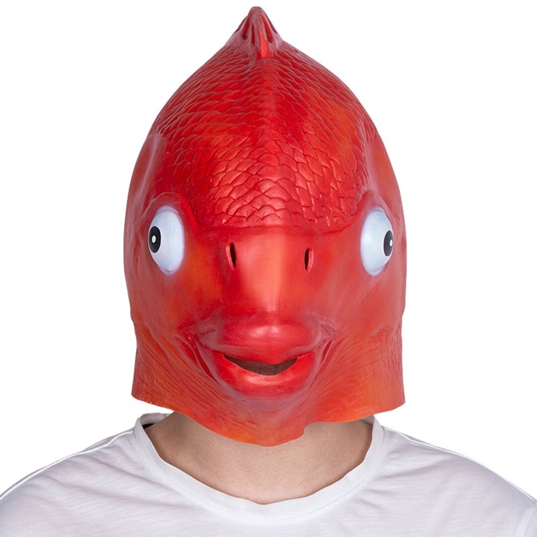 Lovely Funny Goldfish Latex Mask Fish Head Mask Halloween - Etsy