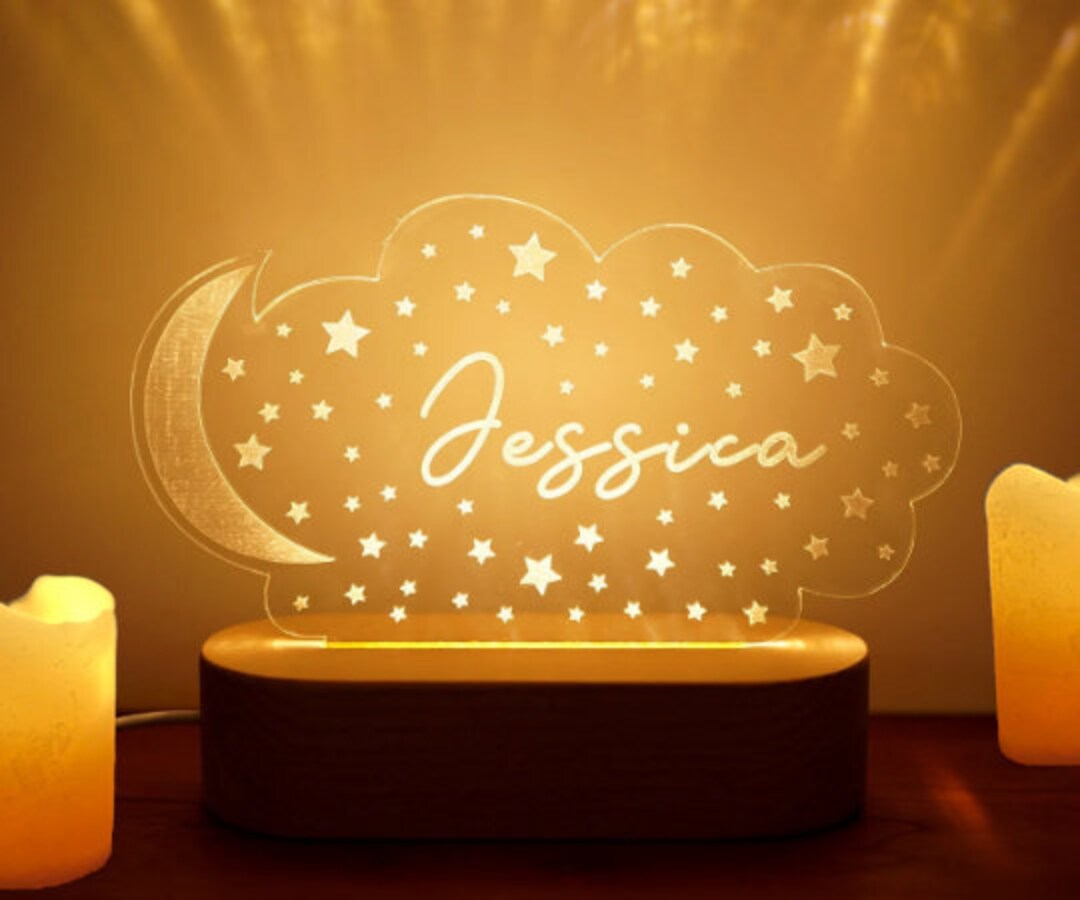Nursery Decor Personalized Night Light Kids Gift Baby Shower Gifts for ...