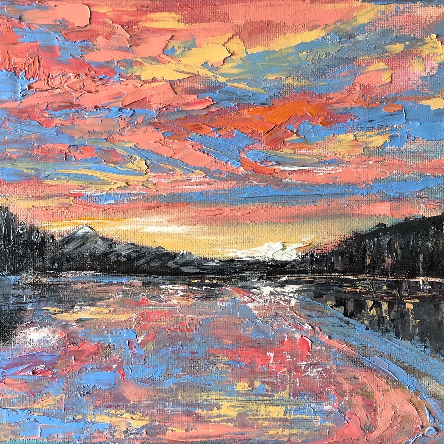 Vibrant Original Impasto Oil Painting on Stretched Canvas | Etsy