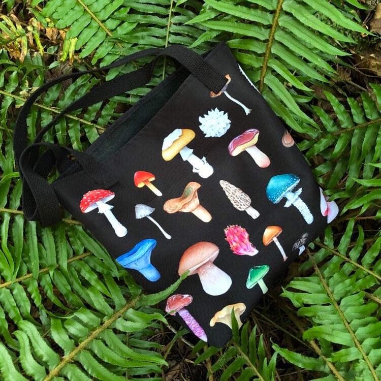 Tote Bag Mushroom Pattern Design | Etsy