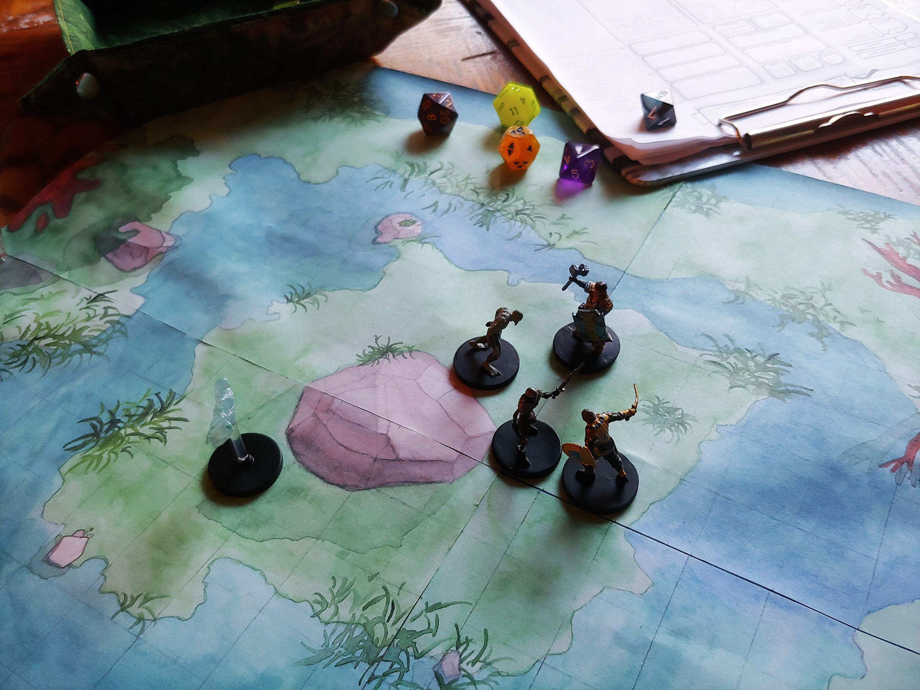 D&D Pathfinder RPG DND Map Marsh in Watercolor Printable - Etsy