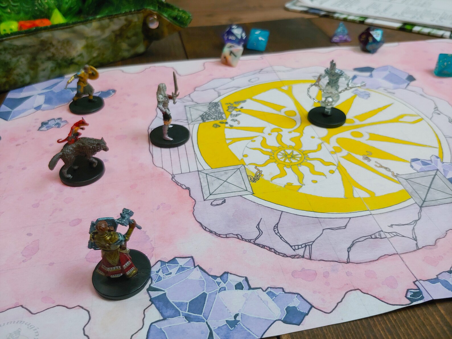 D&D Crystal Cave Map Pathfinder RPG DND in Watercolor Printable - Etsy