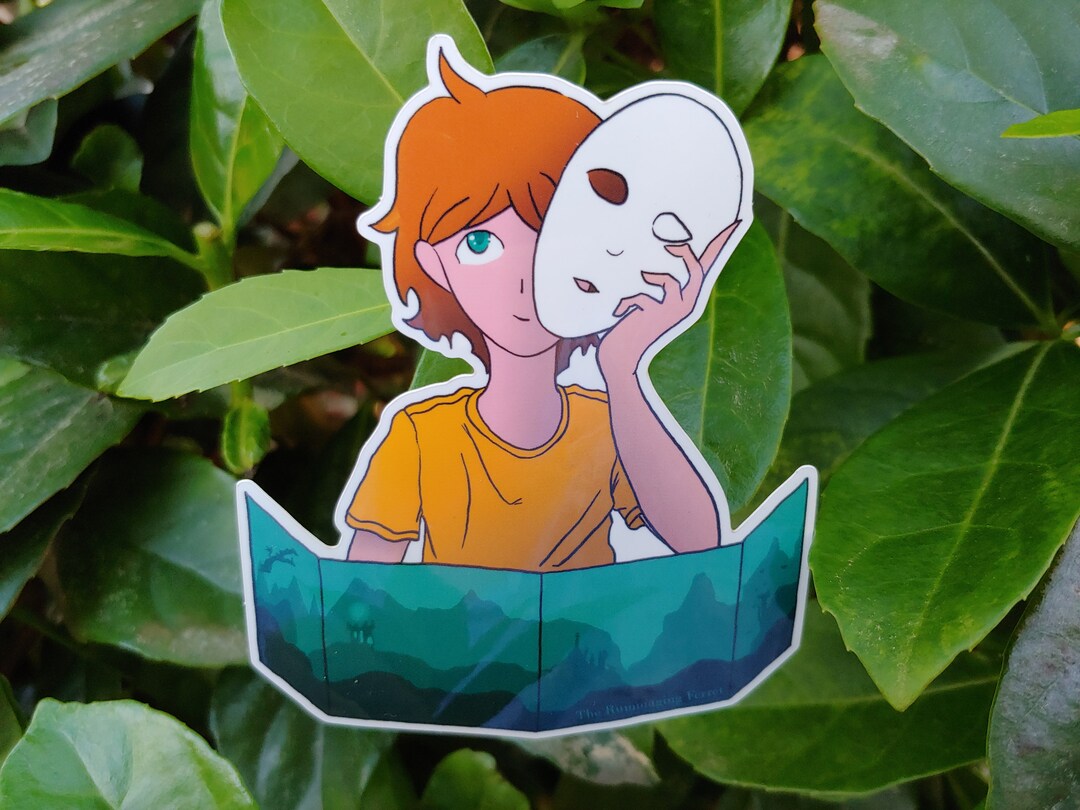 Brown Hair Masked Dungeon Master Green DM Screen D&D Sticker- Water ...