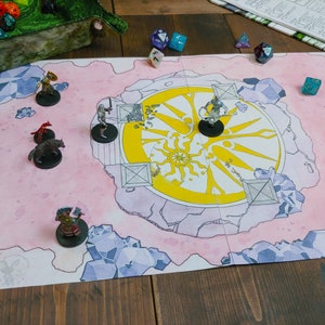 D&D Crystal Cave Map Pathfinder RPG DND in Watercolor Printable - Etsy