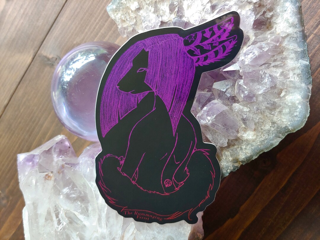 Fox Lady Kitsune Fersona Furry Japaneese Monster Yokai Sticker Water ...