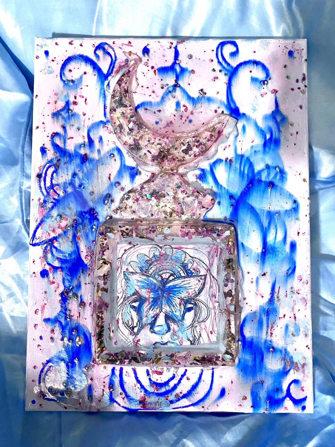 The Drippy Trippy Butterflies 9x12 Canvas Art - Etsy