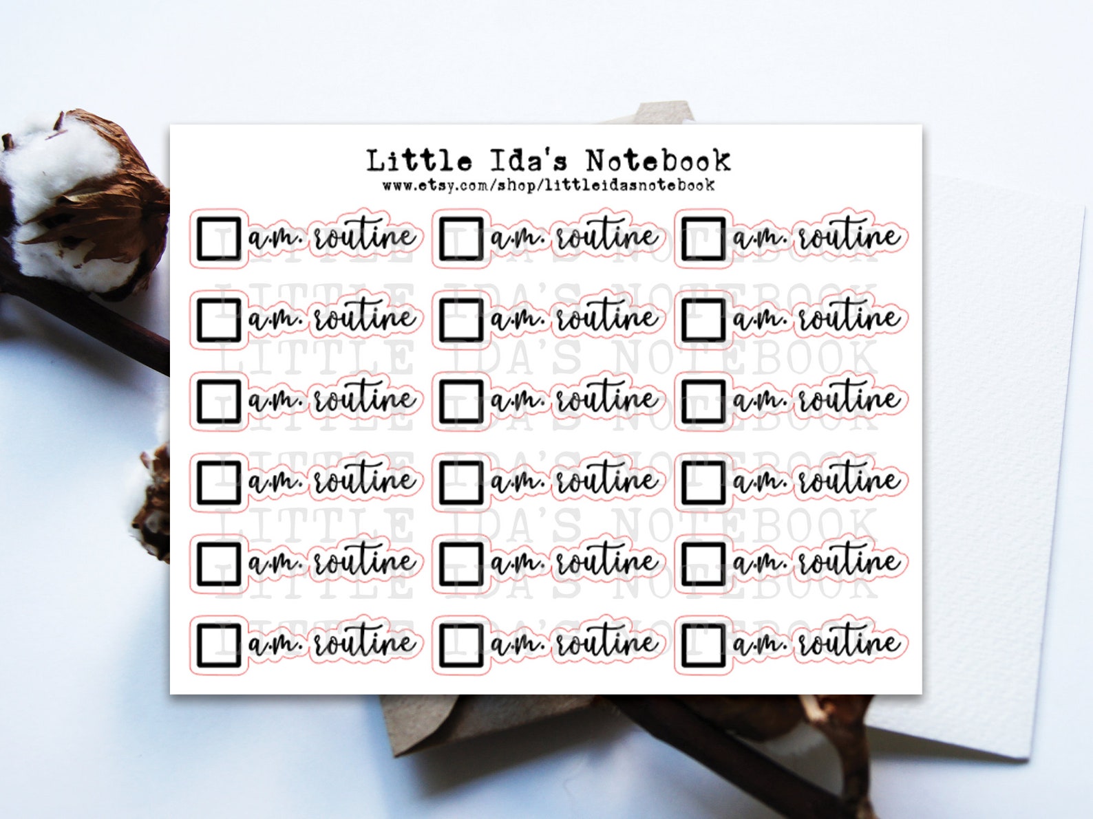 AM/PM routine checklist stickers fits within 1.5 | Etsy