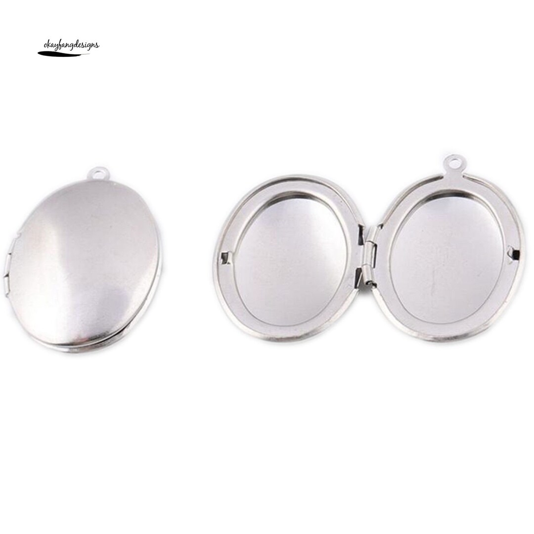 5/20pcs Stainless Steel Plain Round High Quality Locket - Etsy