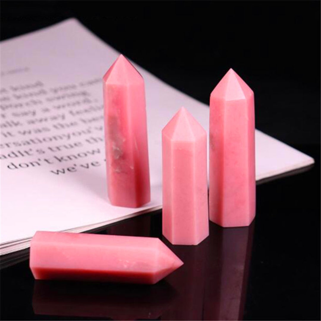 Jade Powder Quartz Gemstone Rock Crystal Healing Chakra Hexagonal Wand ...