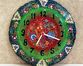 Ceramic Plate Wall Clock - Etsy
