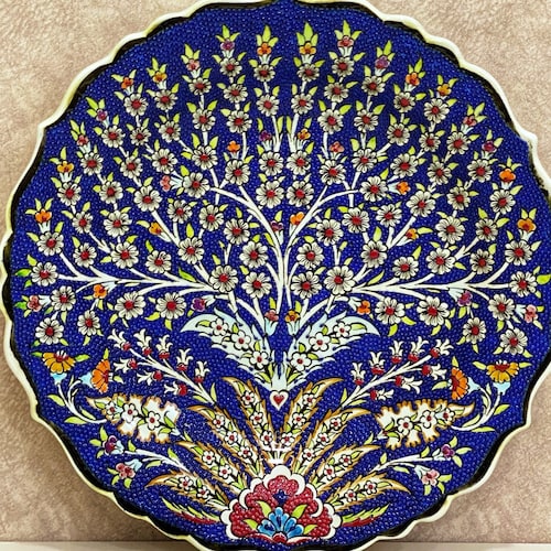 Unique Living Room Decor Hand Painted Plate Colorful Plates - Etsy