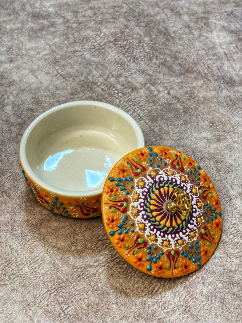 Turkish Ceramic Jewelry Box With Lidded Decorative Ceramic - Etsy