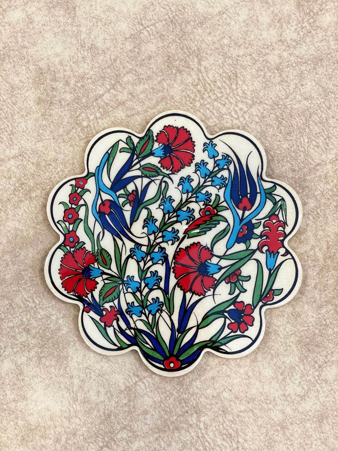 Decorative Tile Kitchen Trivet 7 Tile Trivet Ceramic - Etsy