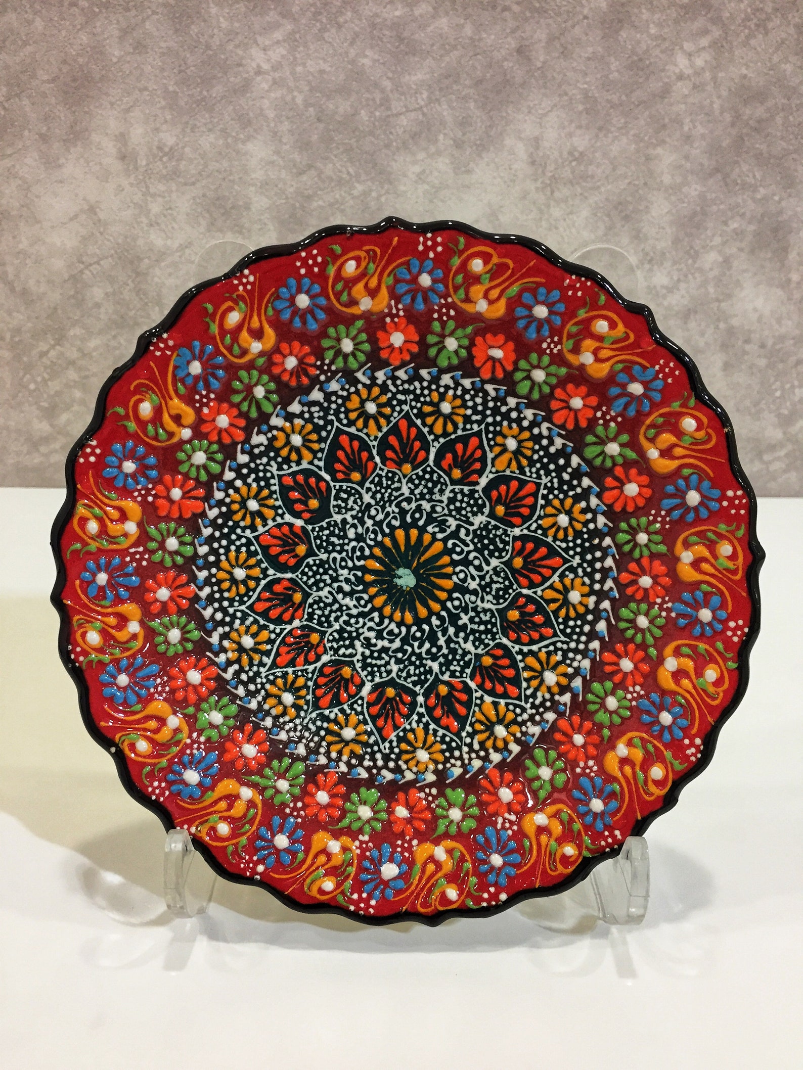 7'' Handmade Turkish Decorative Ceramic Plate For Wall | Etsy