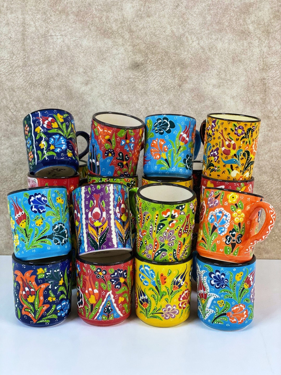 Turkish Ceramic Coffee Mug, Handmade Ceramic Espresso Mug, Ceramic ...