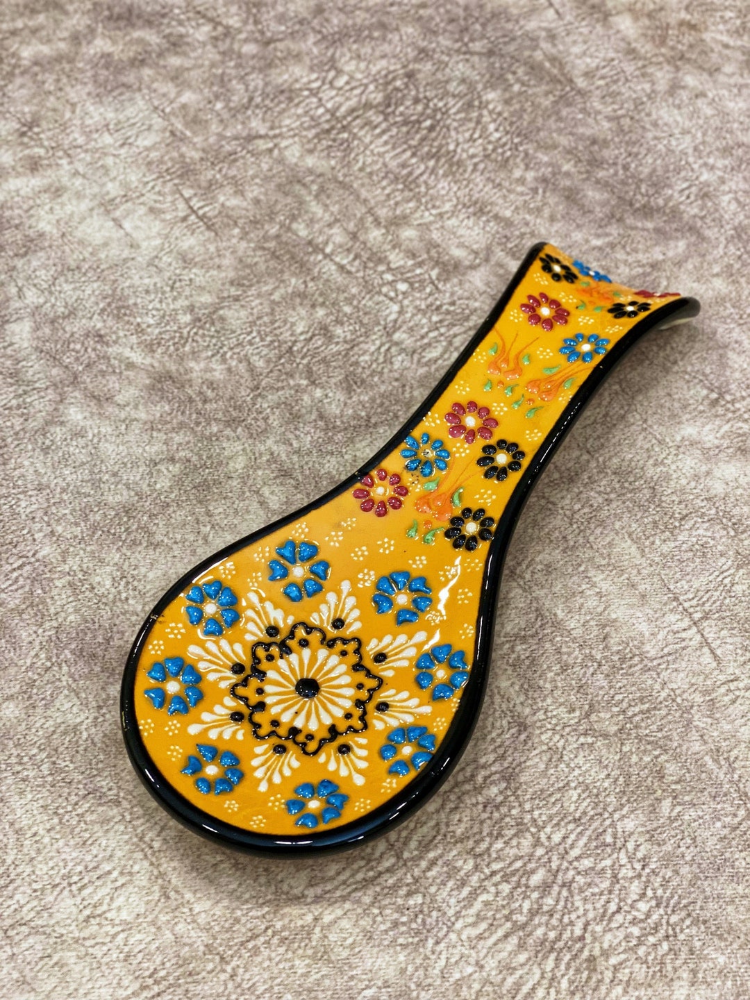 Turkish Ceramic Spoon Holder Handmade Pottery Spoon Rest - Etsy