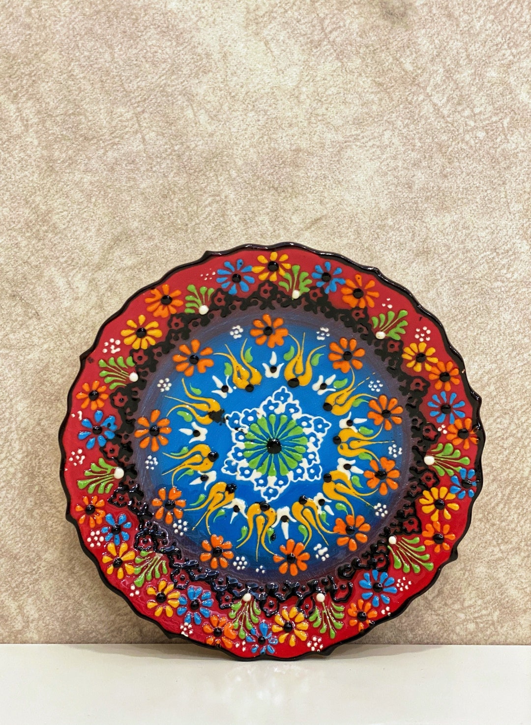 Traditional Turkish Ceramic Plate 7'' Decorative - Etsy