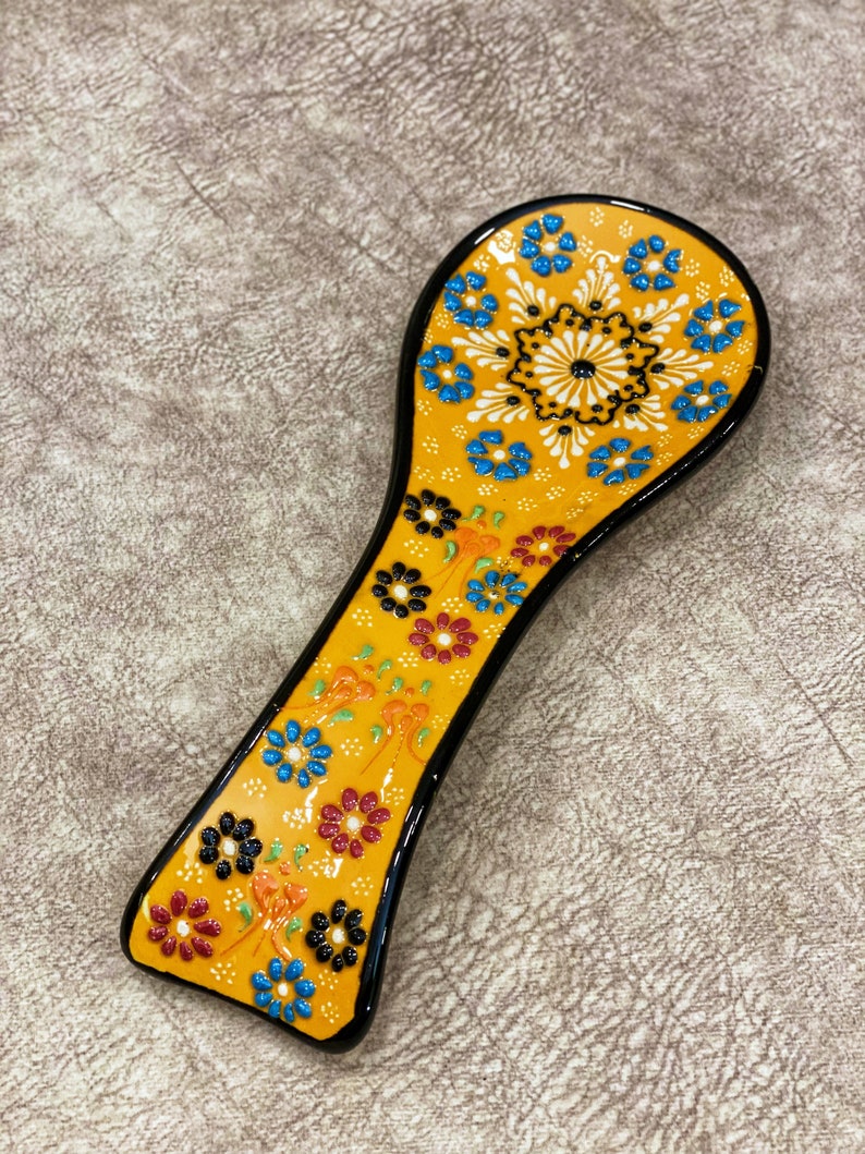 Turkish Ceramic Spoon Holder Handmade Pottery Spoon Rest - Etsy