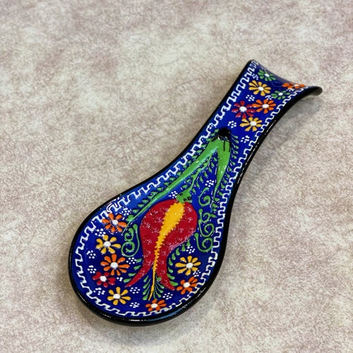 2x Ceramic Spoon Rest Set for Kitchen Unique Handmade Turkish - Etsy