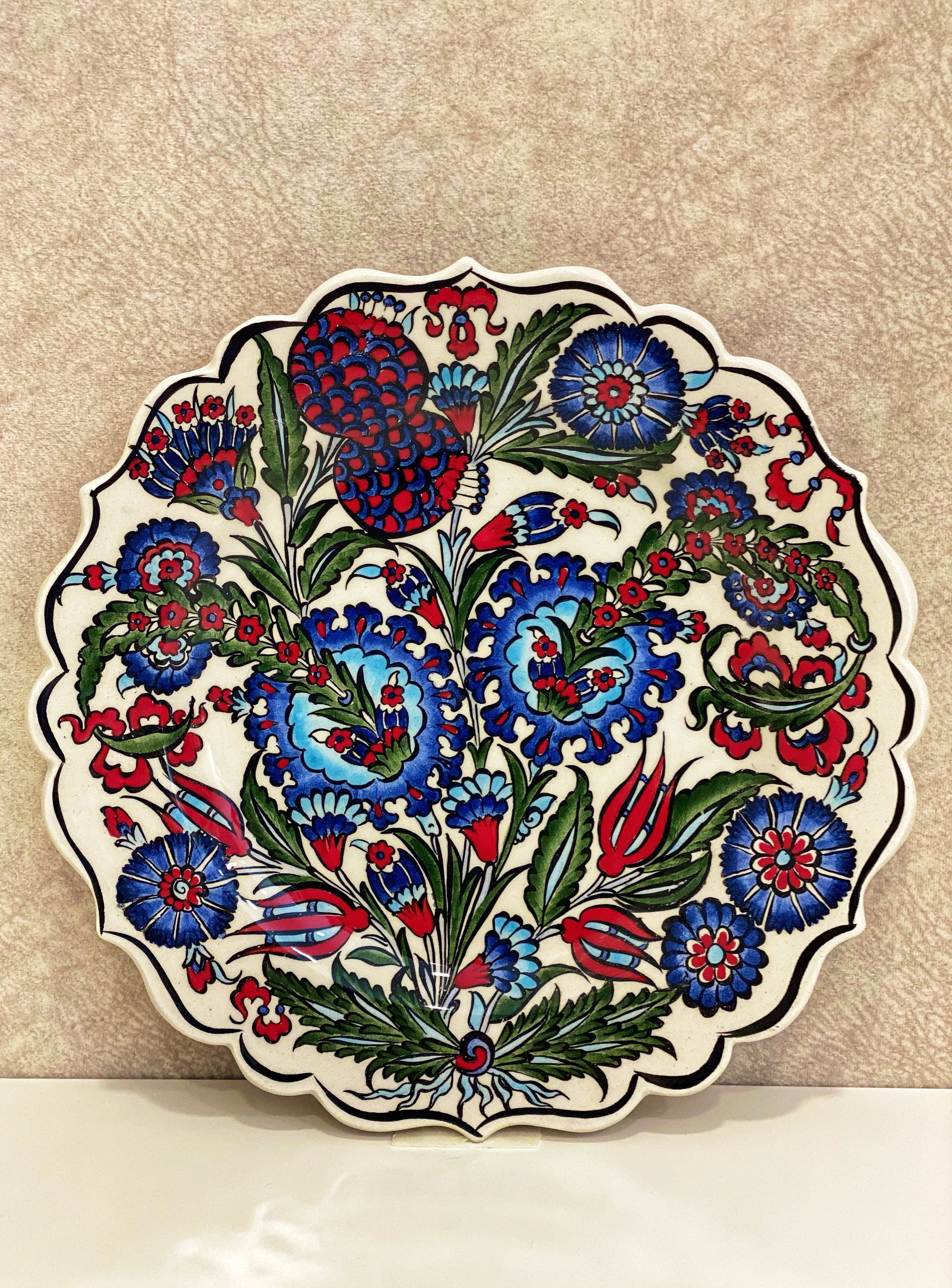 10'' Turkish Wall Plate Colorful Wall Decor | Etsy