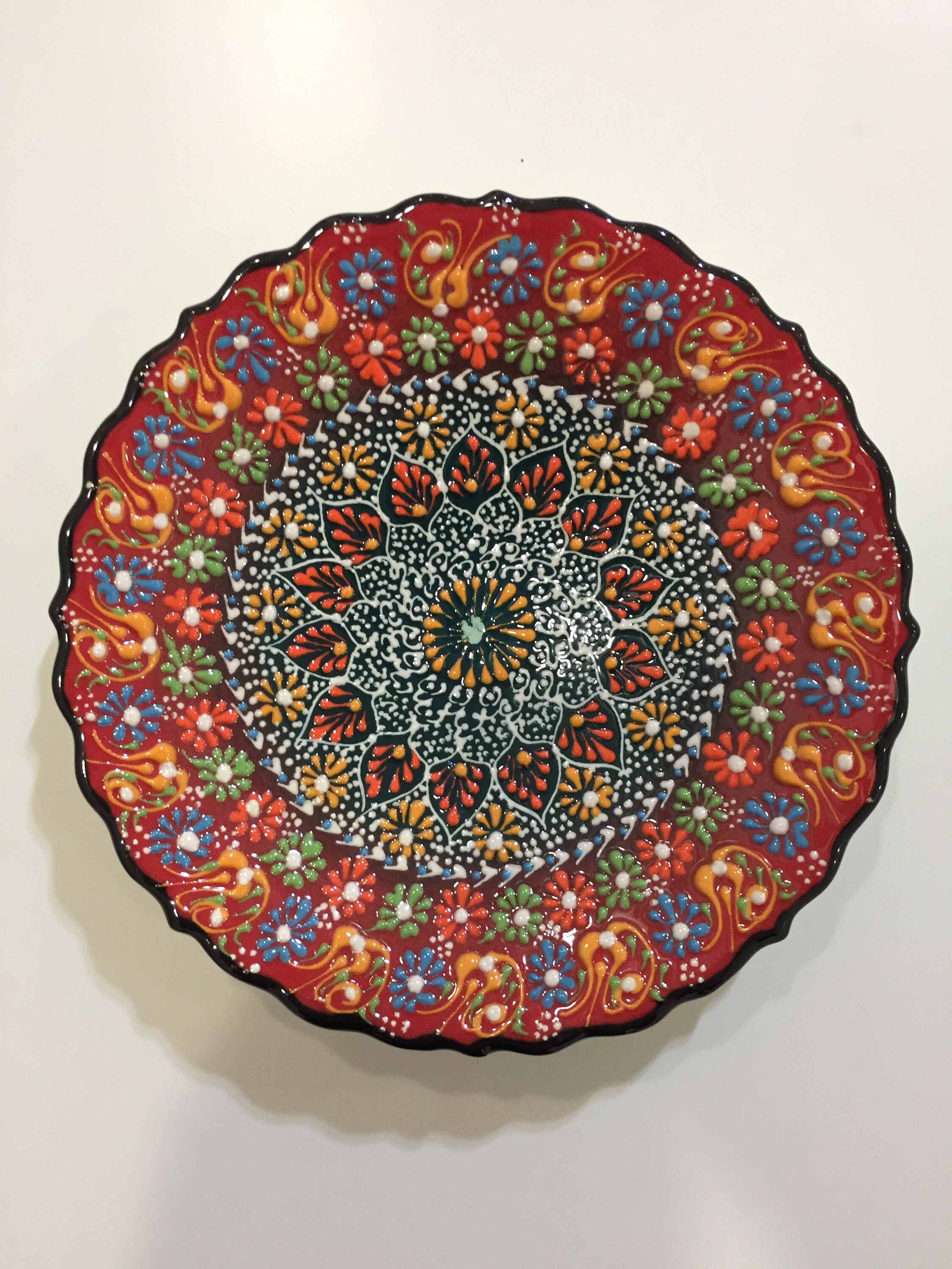 7'' Handmade Turkish Decorative Ceramic Plate For Wall | Etsy