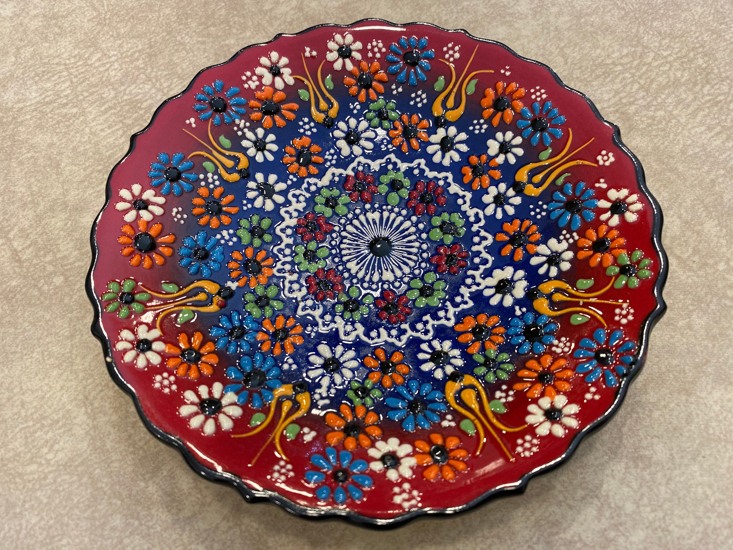 Traditional Turkish Ceramic Plate 7'' Decorative | Etsy