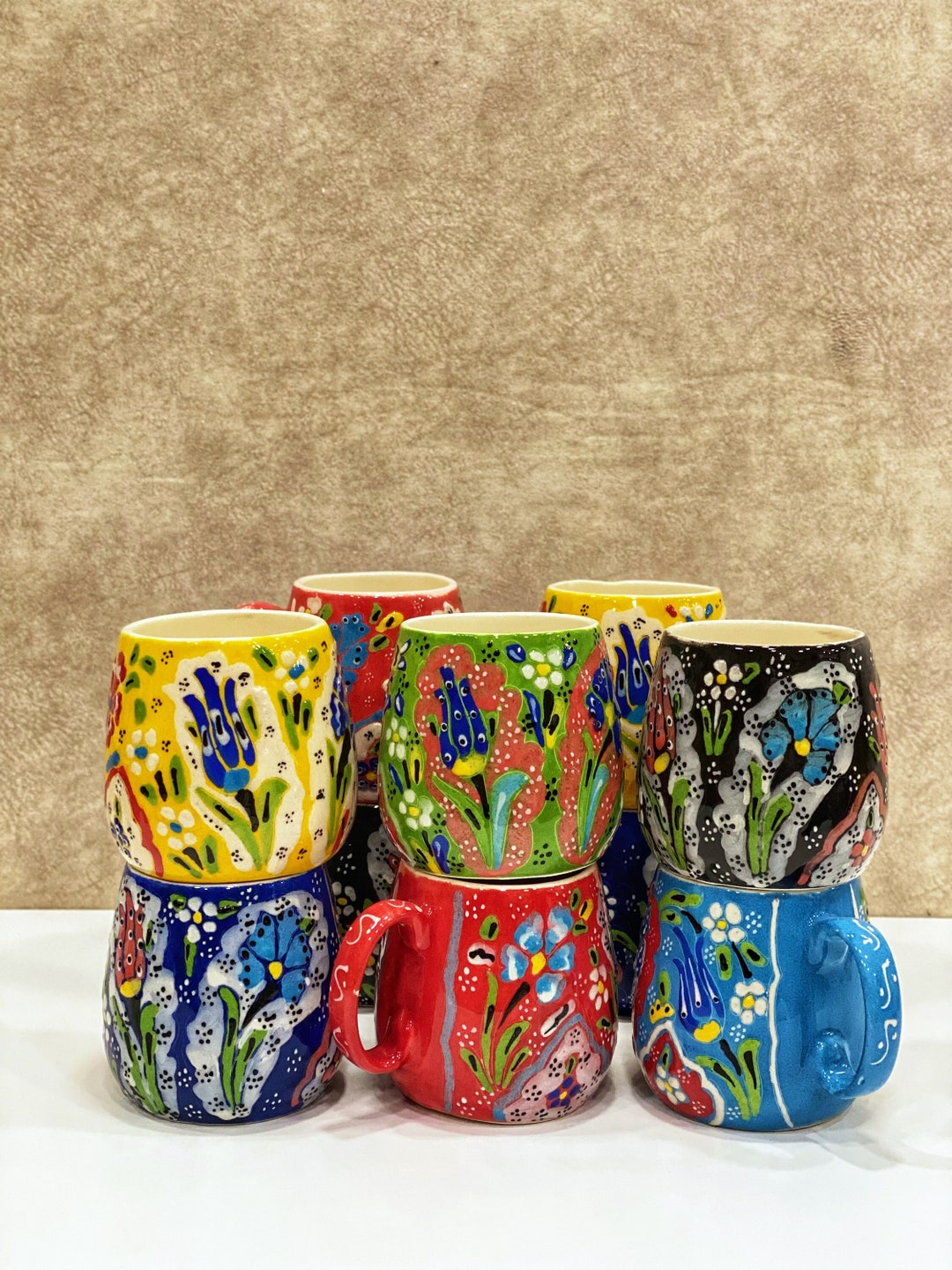 Turkish Ceramic Coffee Mug, Handmade Ceramic Espresso Mug, Ceramic ...