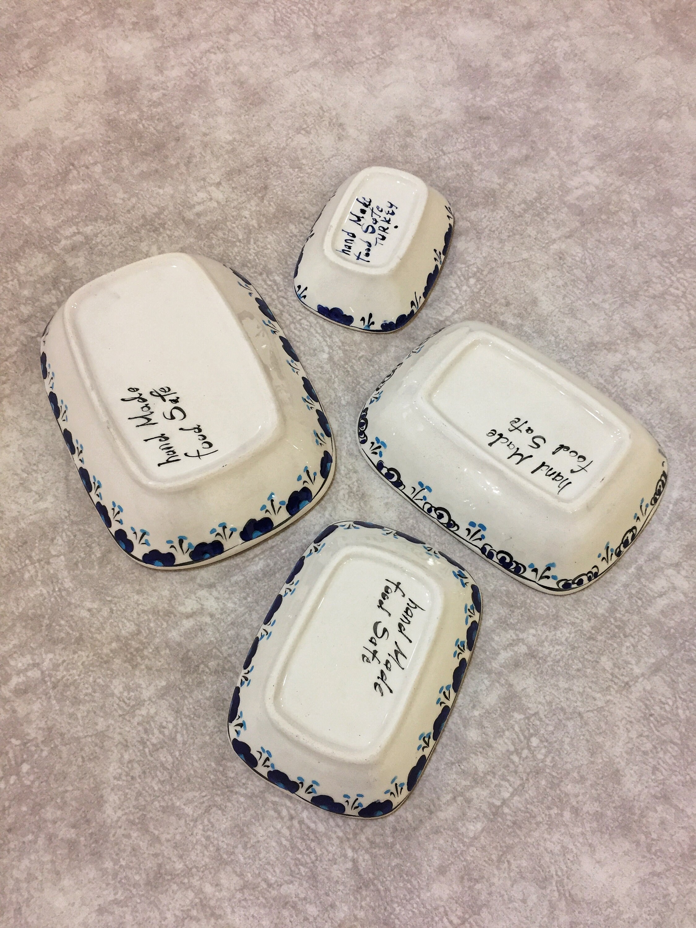 4x Turkish Ceramic Plate Set Meze Plate Set Handmade - Etsy