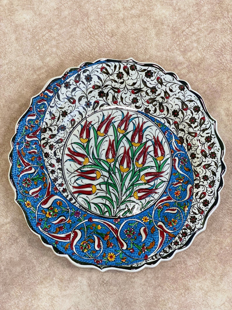 12'' Turkish Wall Plate Colorful Wall Decor - Etsy