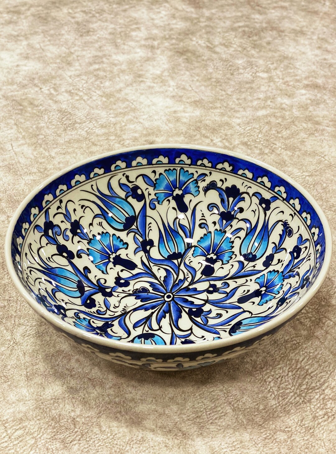 8-10-12'' Handmade Turkish Ceramic Bowl, Decorative Bowl,large Salad ...