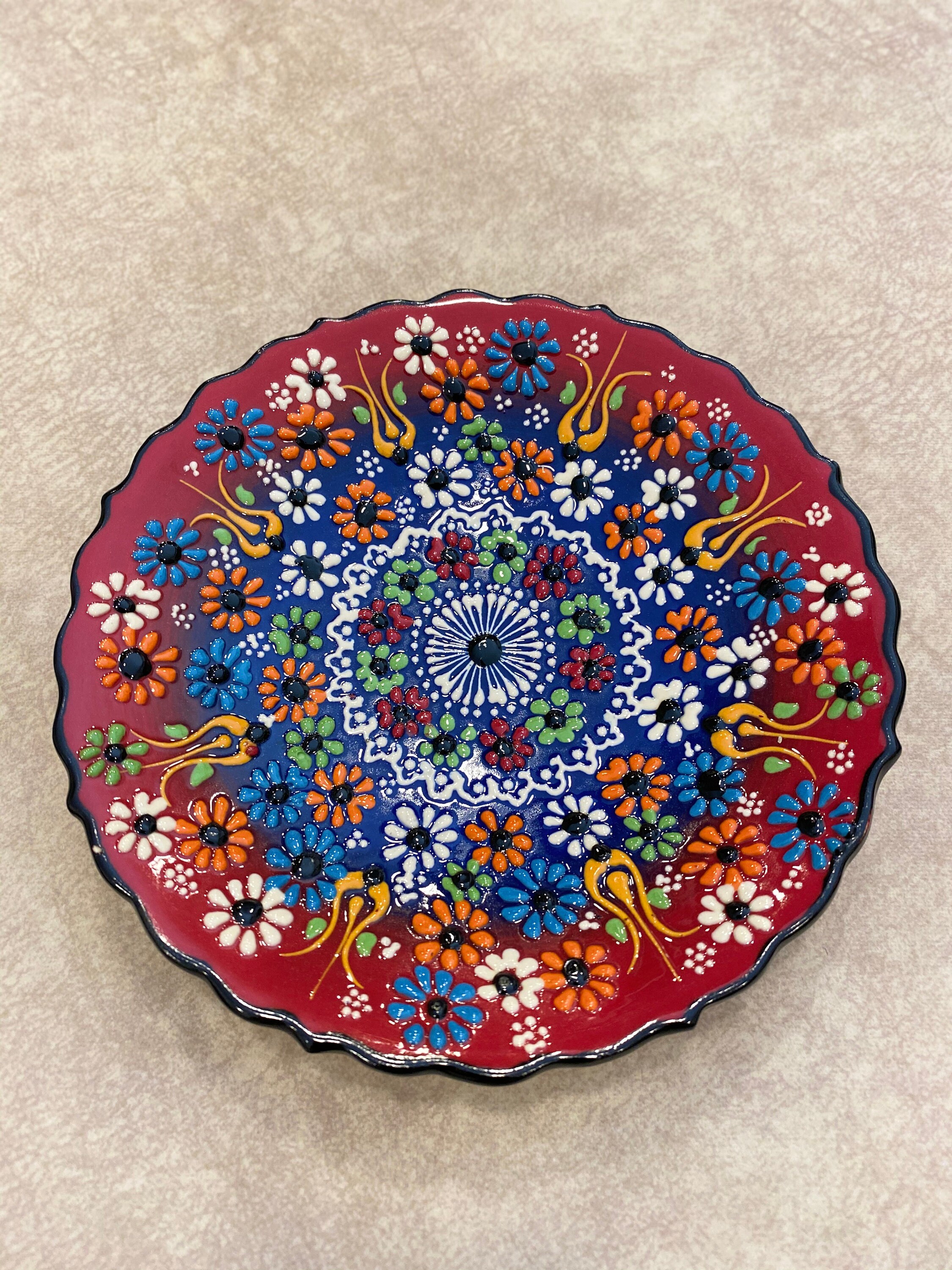 Traditional Turkish Ceramic Plate 7'' Decorative | Etsy